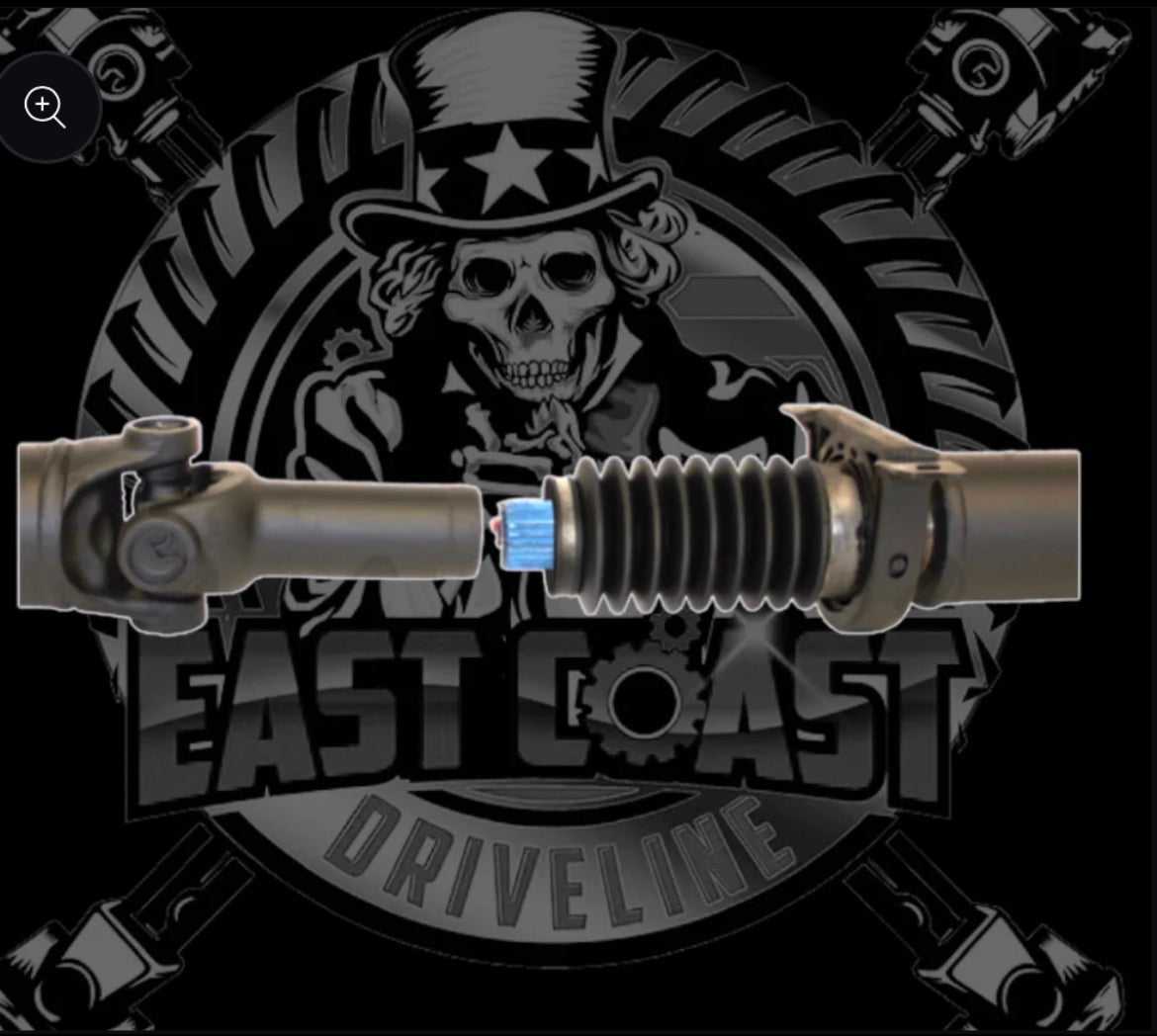 Custom Length 2 Piece Driveshaft with Slip Yoke at Trans and Open U-Jo ...